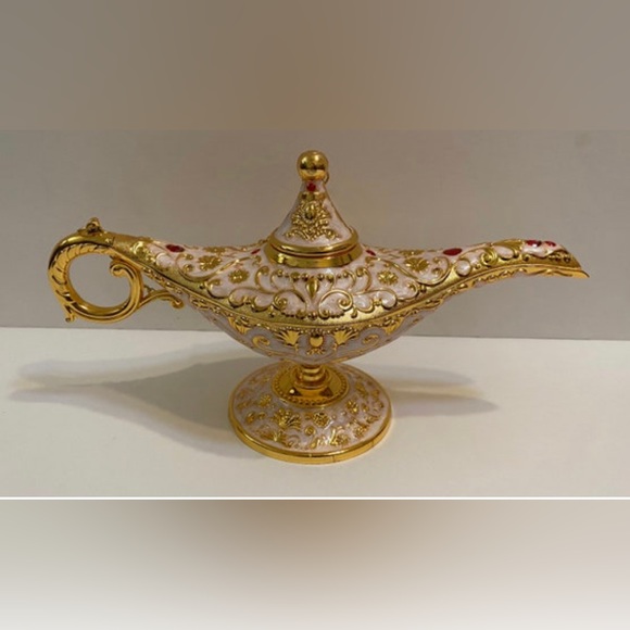 Accents | Metal Carved Aladdin Lamp Magic Vintage Home Tea Oil Pot ...